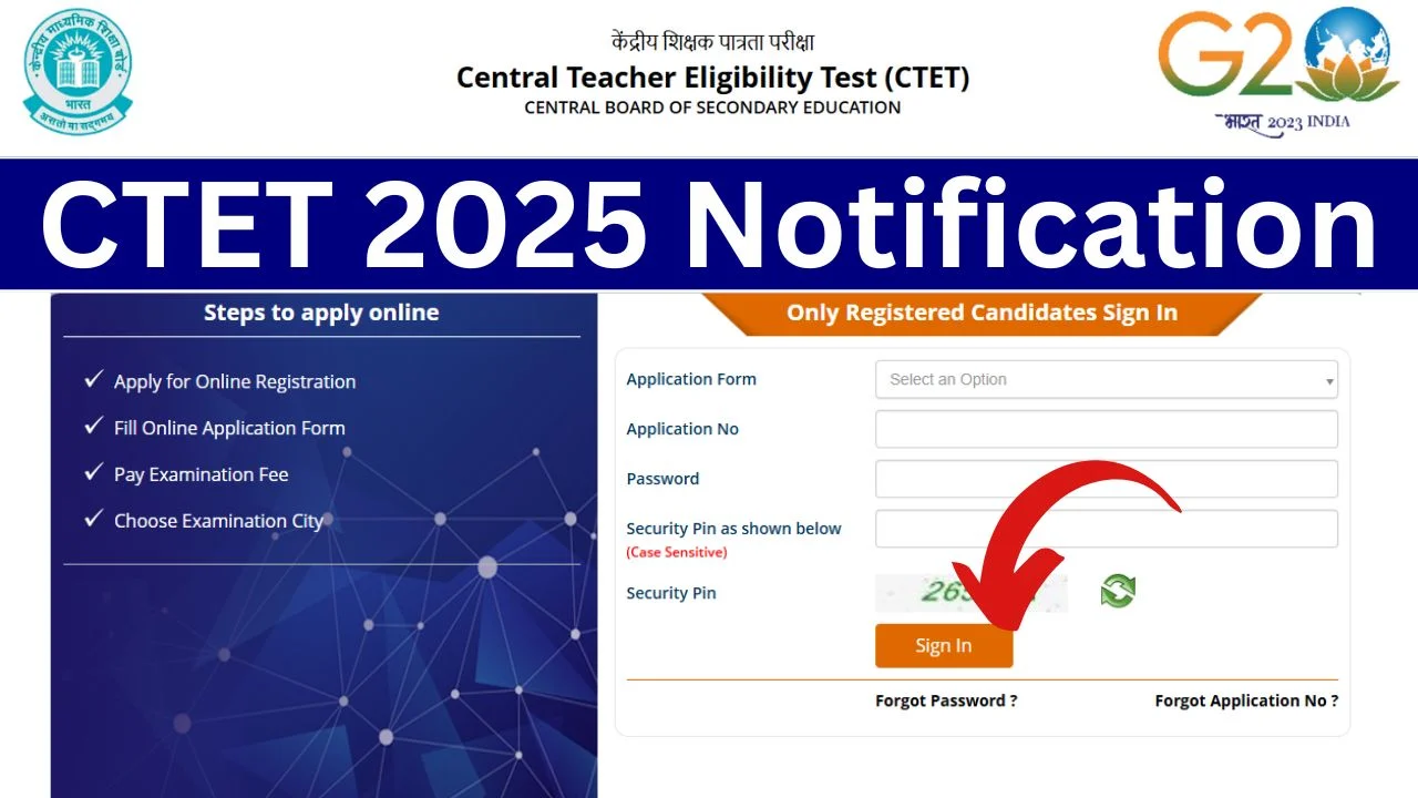 CTET Online Form 2026, Apply Online Link Reopen at ctet.nic.in ...